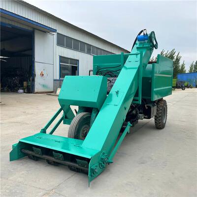 牛棚内自卸式清粪车刮板式柴油动力铲粪车25马力三轮粪污装运设备