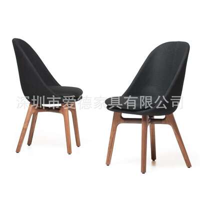 修罗餐椅solo dining chair 北欧风格高档布艺餐椅