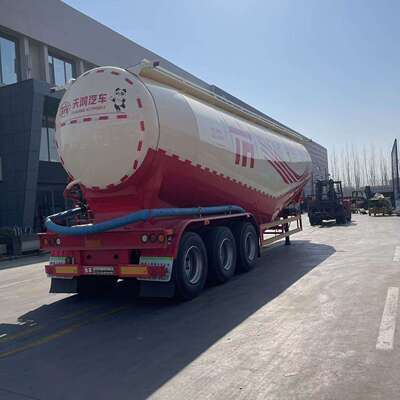 出口粉煤灰车出口半挂车粉煤灰罐车3轴50吨灰罐车Tank Trailer