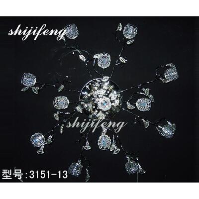 ceiling lamp枝型田园咖啡厅服装店灯餐厅客厅卧室铁艺水晶吸顶灯