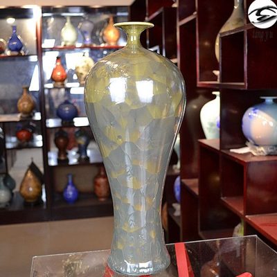 保证落地插花瓶 大号结晶釉瓷器 窑变美人瓶陶瓷装饰摆件饰品