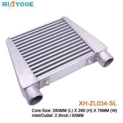 汽车中冷器通用280x280x76mm-65MM进气涡轮散热器改装铝制管式