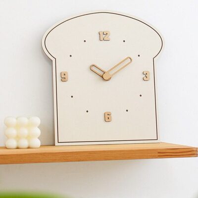 挂钟创意个性时尚网红MJK原木时钟客厅餐厅挂墙现代简约静音摆件