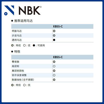 NBK XBSS-39/44C单膜片联轴器 短型全不锈钢高扭矩零背隙