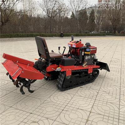 款链轨式微耕机新地翻机力柴油动乘坐式开沟施肥机大NKP棚松土机