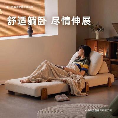 懒人沙床发豆腐块客厅单人沙发沙RWT两用折发可睡可躺叠休闲椅床
