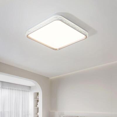 全光极简谱卧室吸顶温馨护眼47896书顶房灯简约家用个性油奶风房