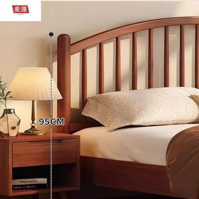 麦床蓬全实现木人床双人温莎1.SEX8代简约日式主卧床1.5单胡桃色