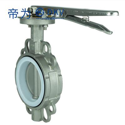 为D帝KV不锈钢P手柄对夹蝶SOY阀D71F-10手动门对夹阀管道化工阀门