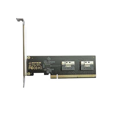 全高挡板PCIe 3.0 4.0 x16转x2口SFF-8654 x8 8i转接卡adapter