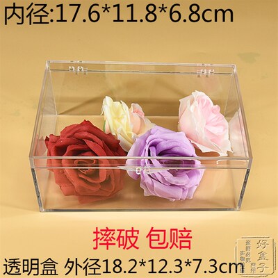 PC透明盒子 长方形 翻盖塑料盒 展示水晶盒 PC18.2 摔不破包赔