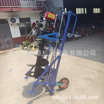 大功率挖坑机农用大棚立杆打VGH汽式坑机油手提打孔机