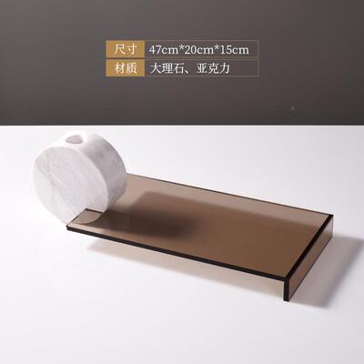 新中式日式厅客茶几创茶意托盘摆盘件茶ML8774托茶室样板间装饰品