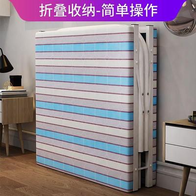 可折叠单一米二宽的铁床人成家用1.小2m经济型VQV出租房简人易床