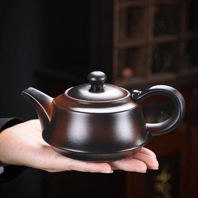 紫陶汉茶壶全手工壶星点凤量鸣壶建瓦水大容紫陶高档家用茶94236