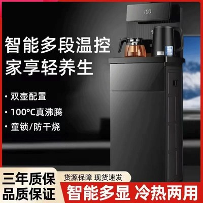 触控多功能茶吧机防干烧防溢水长效保温安全童锁多段调温双壶配置