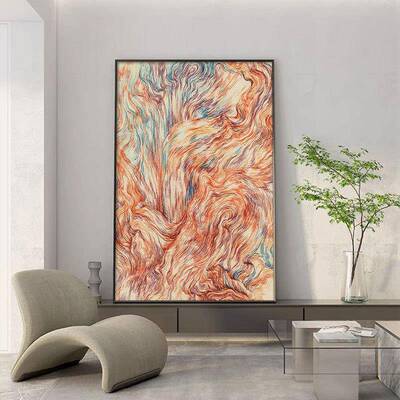 北欧轻奢抽简C-463象客走廊过道挂饰画彩色线条玄关装画约艺术厅