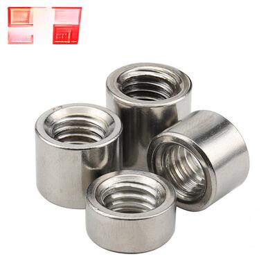 304不锈钢柱螺母连接内螺套圆螺母加长螺母圆4柱170M5M6-M牙10M12