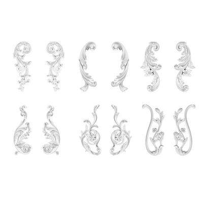 P欧U法式雕花式精雕饰花非石膏浮雕镂空INL墙景饰花SH贴357背5L/R