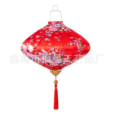 钻灯笼越灯笼南印刷纸红色KXR发光钢丝骨架圆形工手流苏石小灯笼