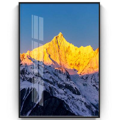 日金山客厅玄关画装版饰画沙IFH发背景墙落地照壁走廊竖山水风景