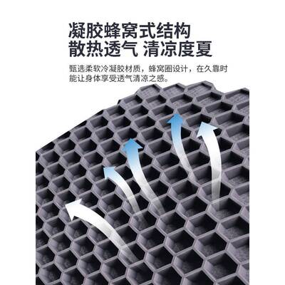凝胶窝14866汽车腰靠夏季透气薄护腰主驾驶座椅款硬可固定座蜂腰