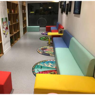 木靠背卡座可储物猫抓椅办公室休息区带长长凳长条凳走廊沙0021发