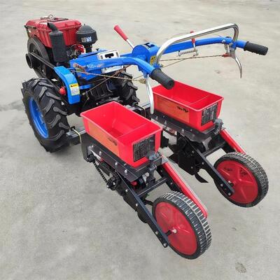 手扶车带玉米播种机手扶拖拉机玉米大豆播种施肥一体机大豆免耕机