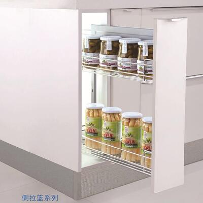 1VPK味厨房小橱柜410不锈钢00调篮2抽屉式150超窄拉篮夹缝置物架