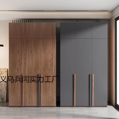 轻奢风11299拉门衣柜卧家推用简室移门大衣柜易实木小户型可现做