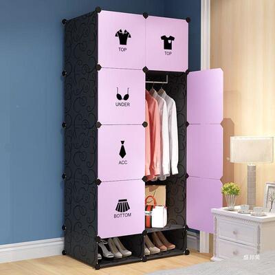 简易衣柜家用卧具UKW室家组装成人人收纳柜子出租房布衣挂橱双小