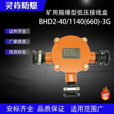 矿用防爆低压接线盒BHD2-40/1140(660)-234G粉末静电喷涂隔爆铸钢
