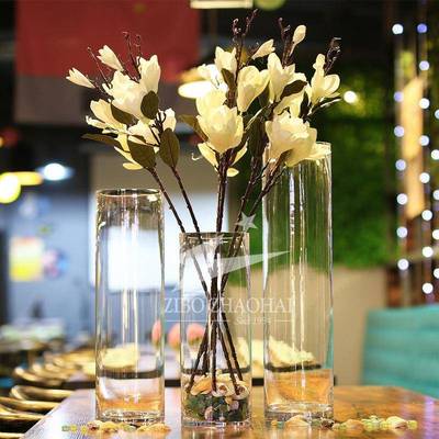 欧式透山东加GER厚直筒玻璃花路瓶落地婚庆引富贵竹客水培明厅装