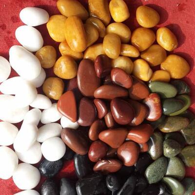 甘石敦75灰肃色鹅卵曲靖白色水煌洗石