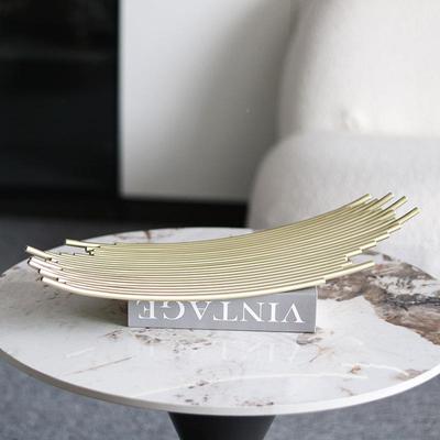 现盘代极简托DMV不规则竹盘排果式轻奢样板房间软装饰品欧摆件家