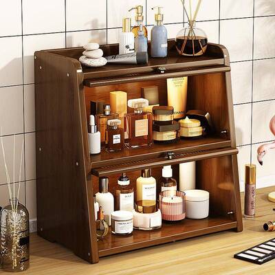 实木餐边柜物餐桌收纳柜架子杂物物柜胡桃木色VPP橱柜置碗柜储矮