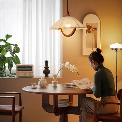 复古小户型餐厅日式木艺缩吧台吊灯vintae中古伸灯542升降餐g桌灯