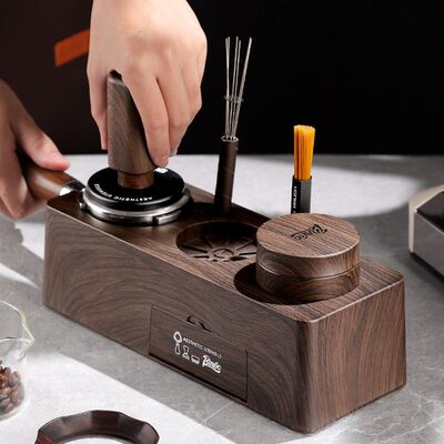 bincoo布粉器咖啡器具收纳工具全套压粉器底座压粉锤咖啡机配件