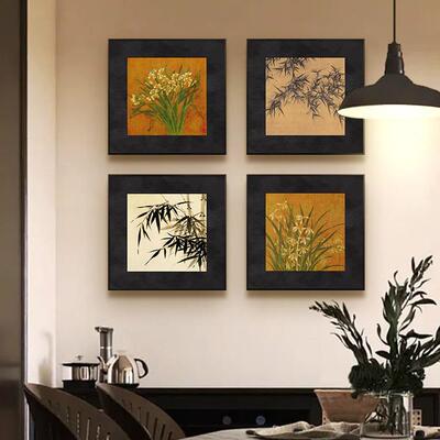 中古古客厅沙发装饰LH300画风酒店墙框壁挂画相画复艺术软装画过