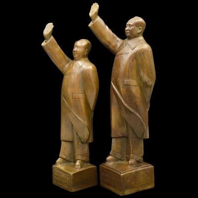 主挥席铜像全身站像手像CPT铜雕毛塑泽毛东家居摆件