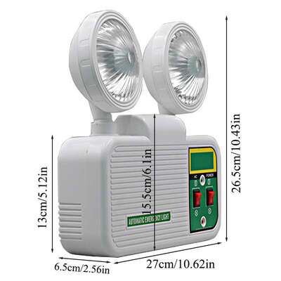 Iluminación de emergencia contra incendios: faros dobles
