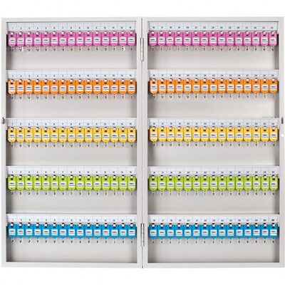 得力9327铝合金钥匙管理箱150枚钥匙箱 柜壁挂式钥匙柜锁匙收纳盒