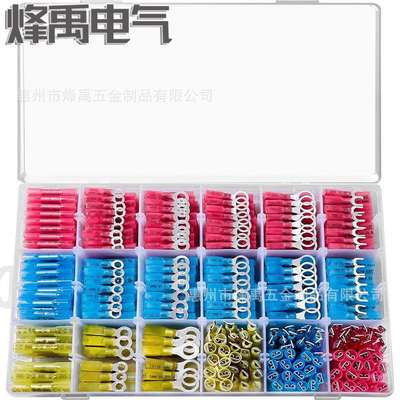 跨境600PCS盒装BHT/RV/SV防水热缩接线端子中接管组合套装