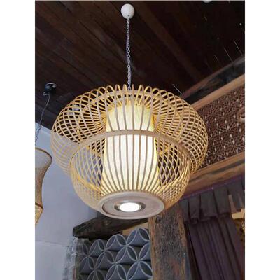 察雅县现代简约农家乐竹艺木艺装饰吊灯东南亚风格个性创意编织灯