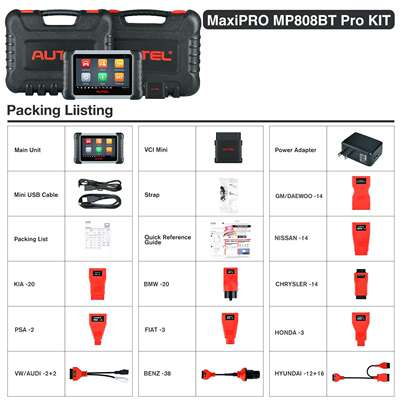 道通AUTEL MP808BT PRO KIT汽车诊断仪检测电脑ECU解码故障清除