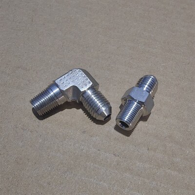 不锈钢接头Zg1/8-转美标7/16-20牙D型口高压304材料01716
