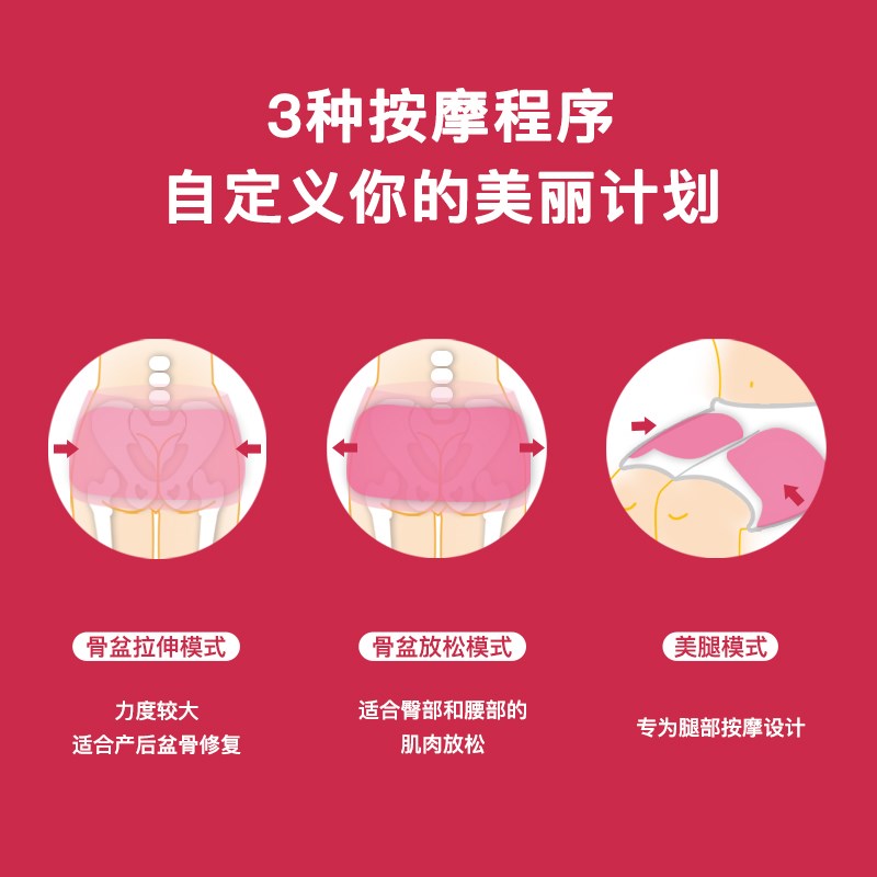 臀部按摩仪腿部产后修复美臀仪器便携电动按摩器妈妈臀骨盆包裹器