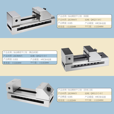 涛力高精密QKG快动平口钳磨床万力批士直角台虎夹钳2寸5寸6寸