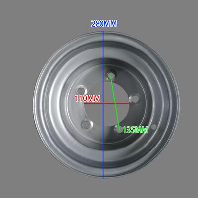 钢圈10寸 5*139.7 中心孔110 10*8银色 22×10-10轮胎配套钢圈