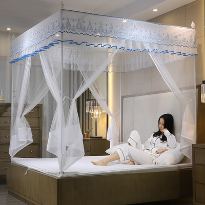 2022年新款蚊帐坐床式家用1.5x1.9m卧室拉链蒙古包儿童防摔2米夏